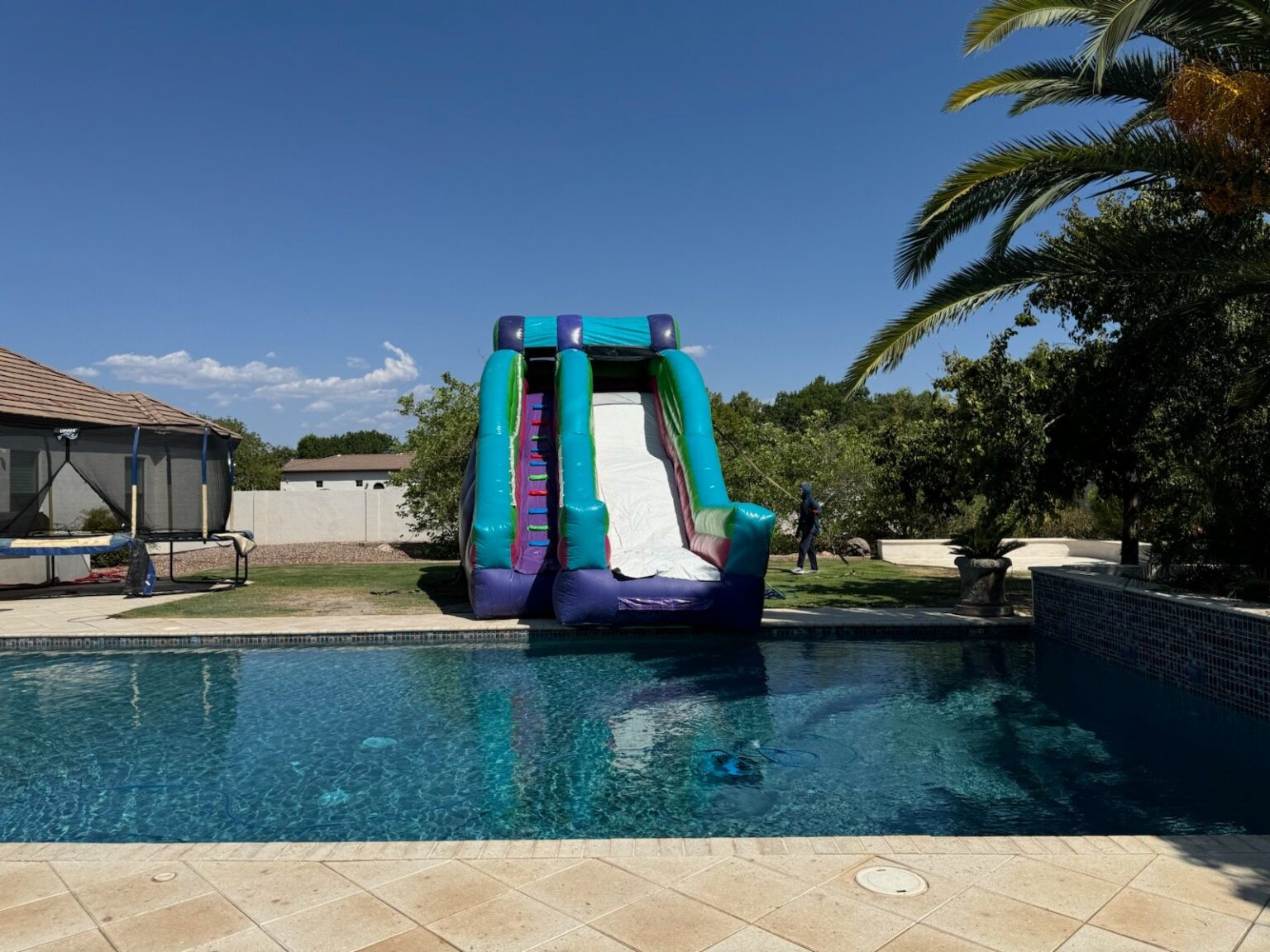 20 ft Wave Water Slide For in Ground Pools - Bounce Then Slide Party ...
